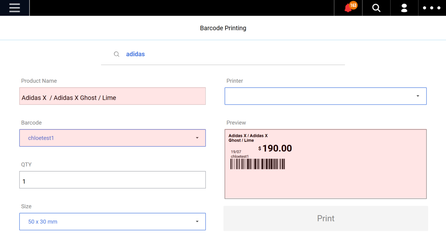 Barcode Printing (from POS) | EPOS POS System