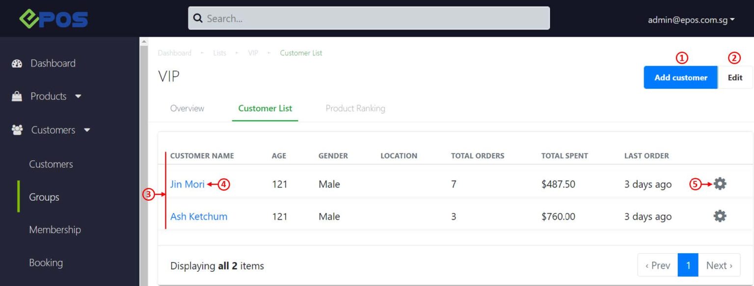 Customer Group | EPOS POS System