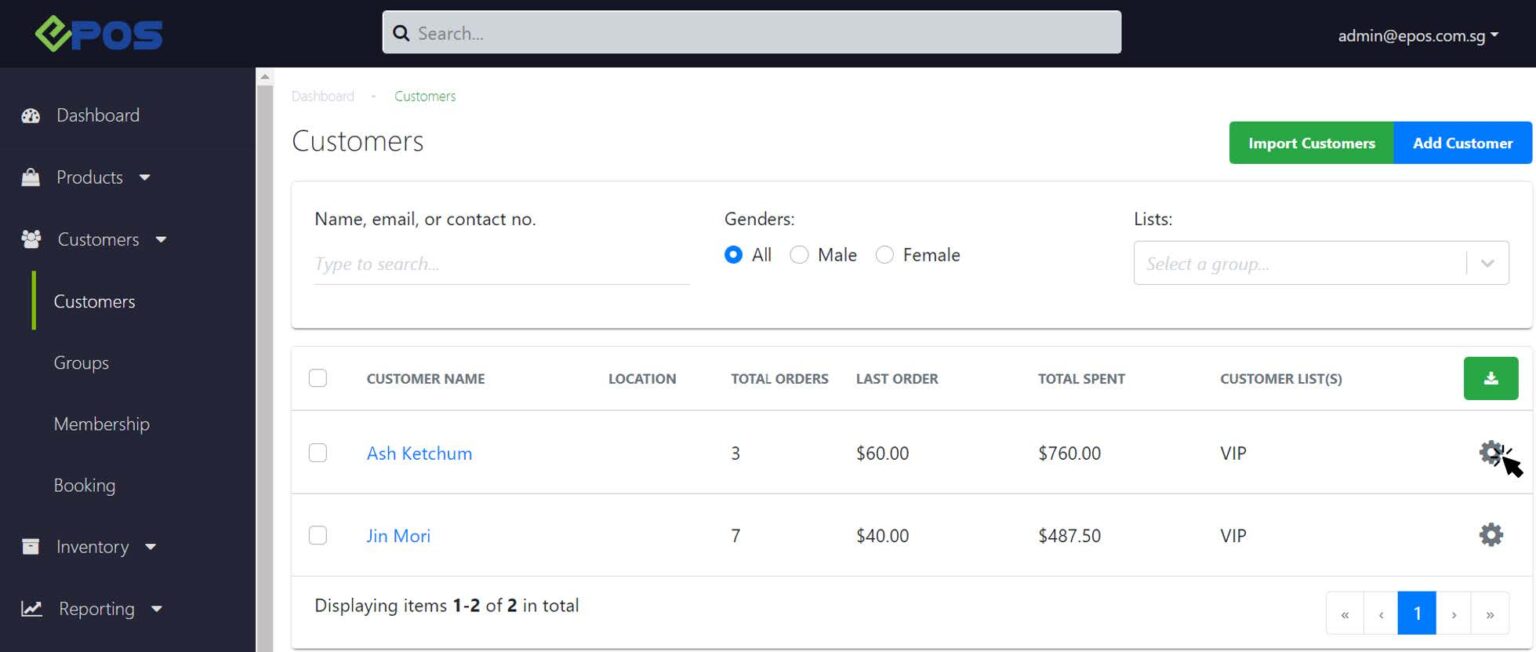 Customer Group | EPOS POS System