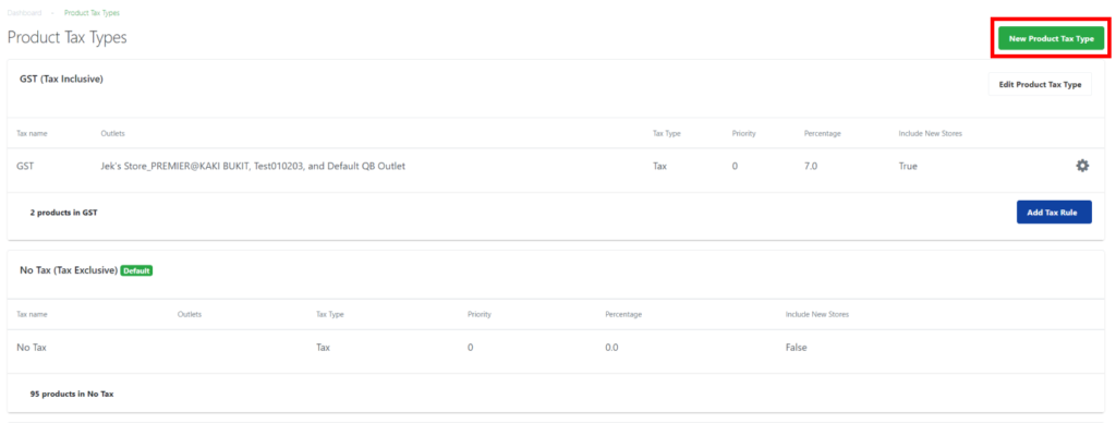 Creating a New Tax Rule and Assigning to Products | EPOS POS System