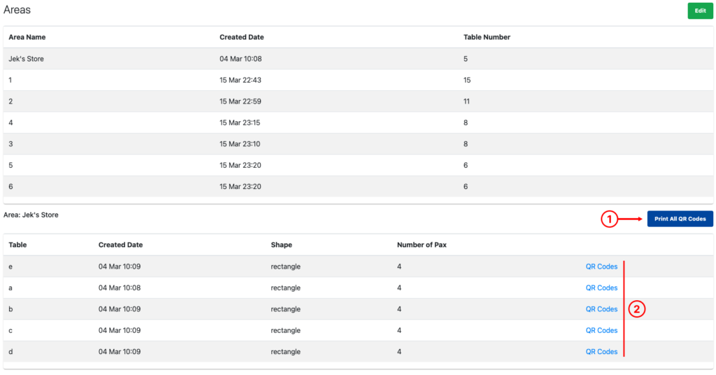 Printing QR Codes for Tables / Web Ordering App | EPOS POS System