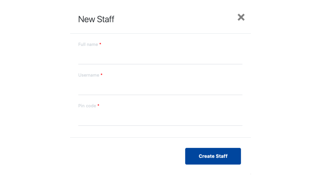 Creating a New Staff Access | EPOS POS System