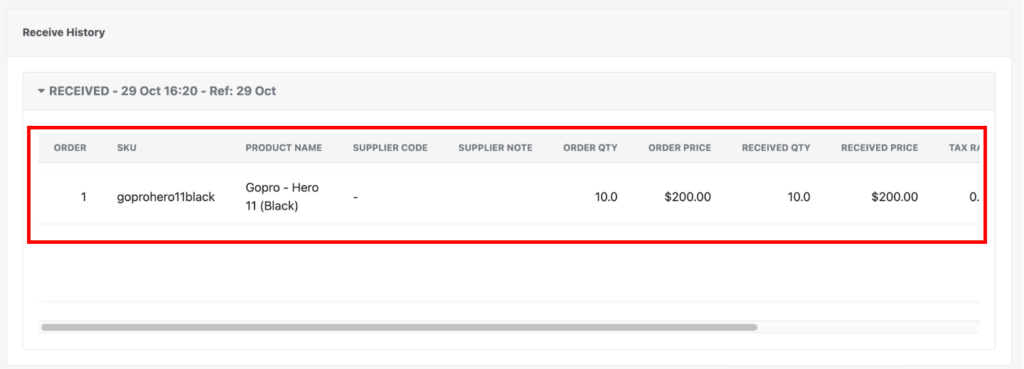 Receiving Goods for a Purchase Order | EPOS POS System
