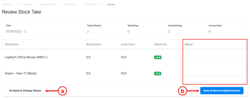 Create New Stock Take | EPOS POS System