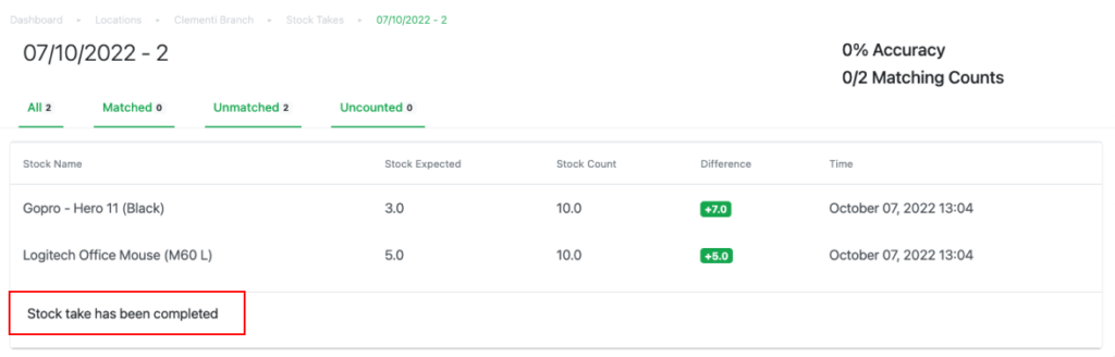 Create New Stock Take | EPOS POS System