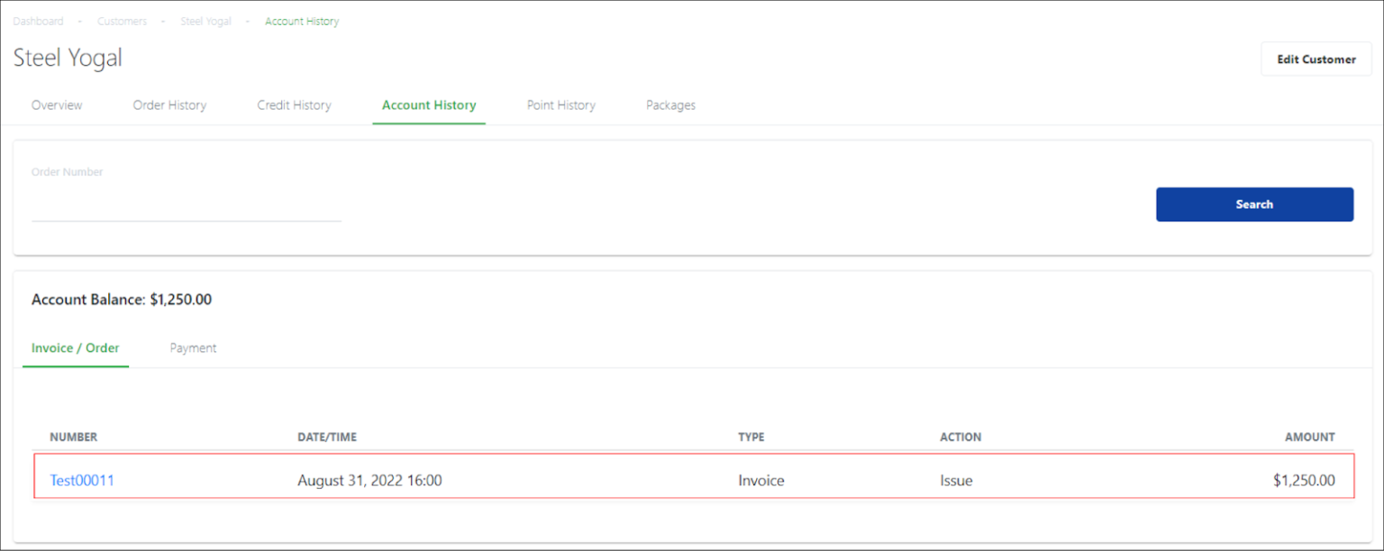 Customer Account History on Invoice Creation | EPOS POS System