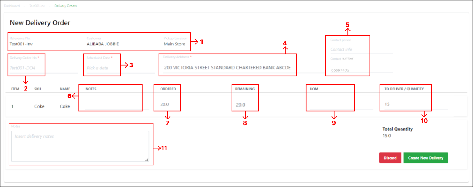 Delivery Order Details | EPOS POS System
