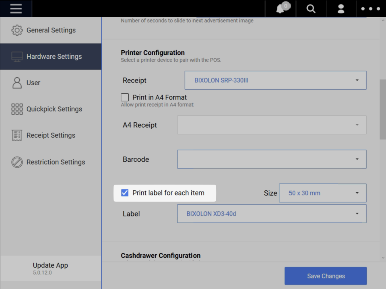 Label Printing | EPOS POS System