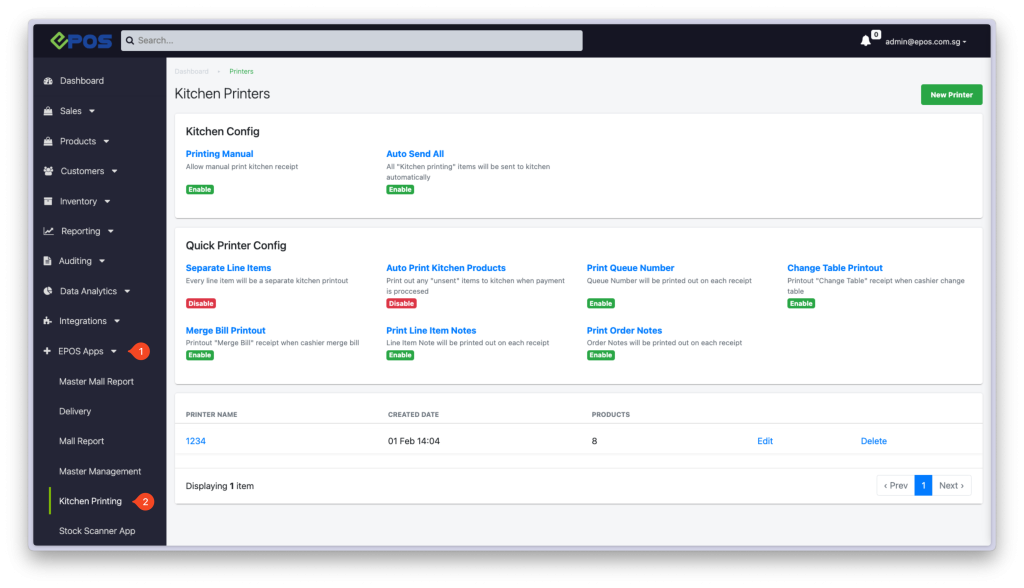 Label Printing | EPOS POS System