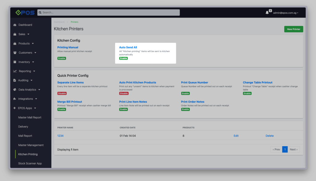 Label Printing | EPOS POS System