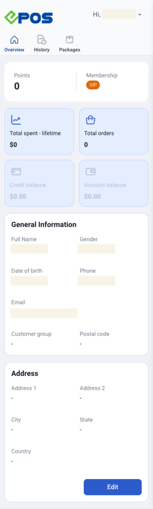 Customer Registration | EPOS POS System
