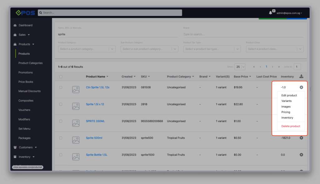 Add Products | EPOS POS System