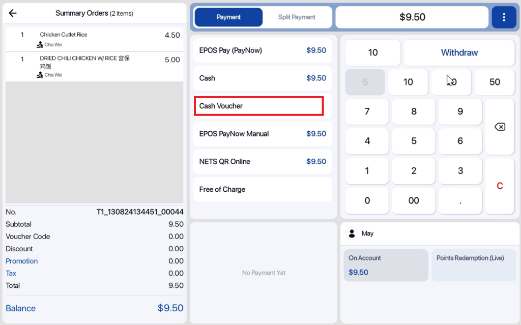 Cash Voucher | EPOS POS System