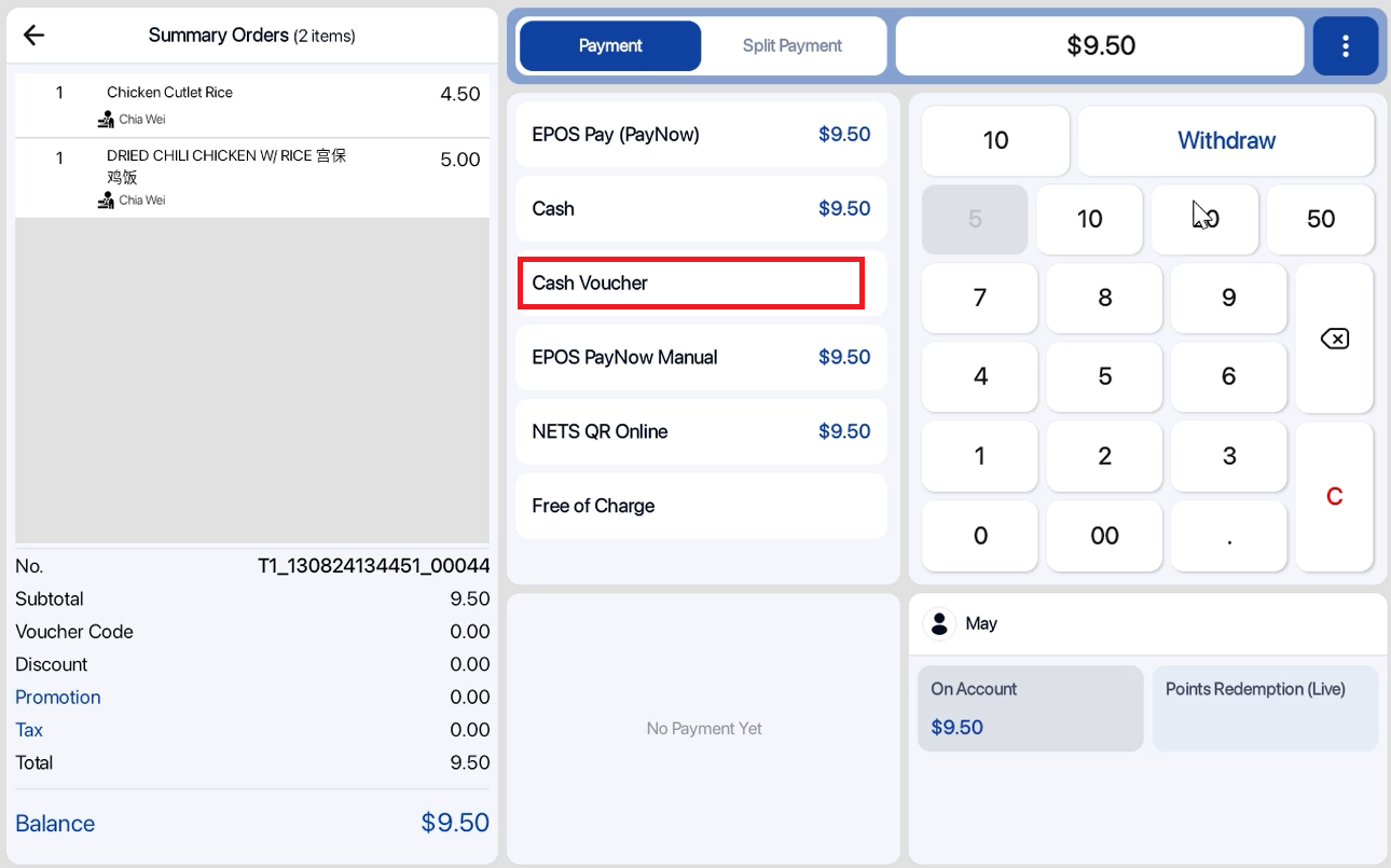 Cash Voucher | EPOS POS System