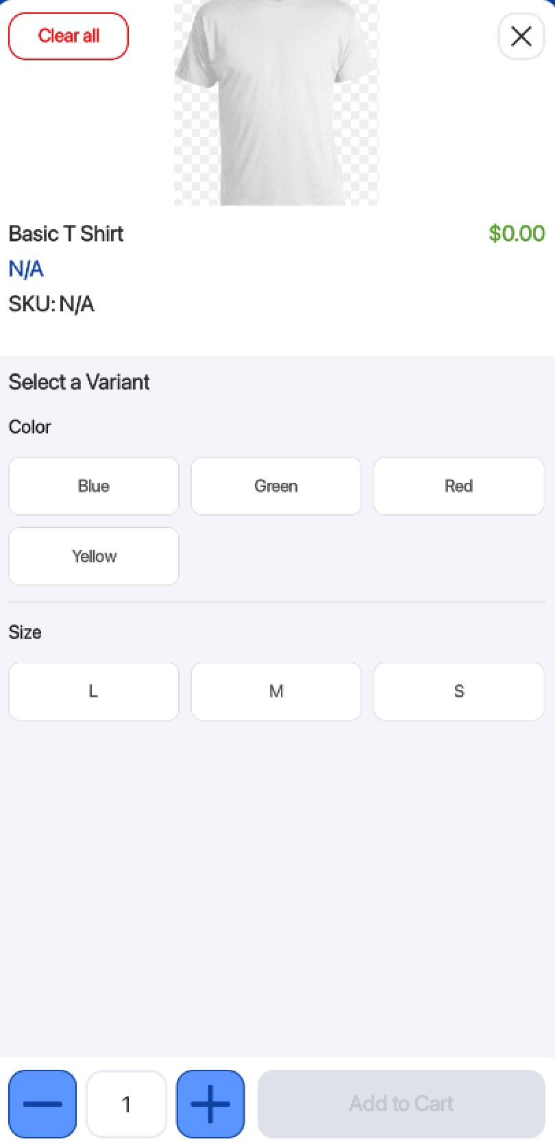 Portrait POS - Variant Products | EPOS POS System