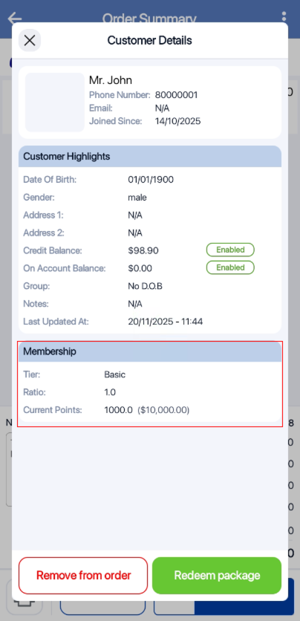 Portrait POS - Membership Point | EPOS POS System